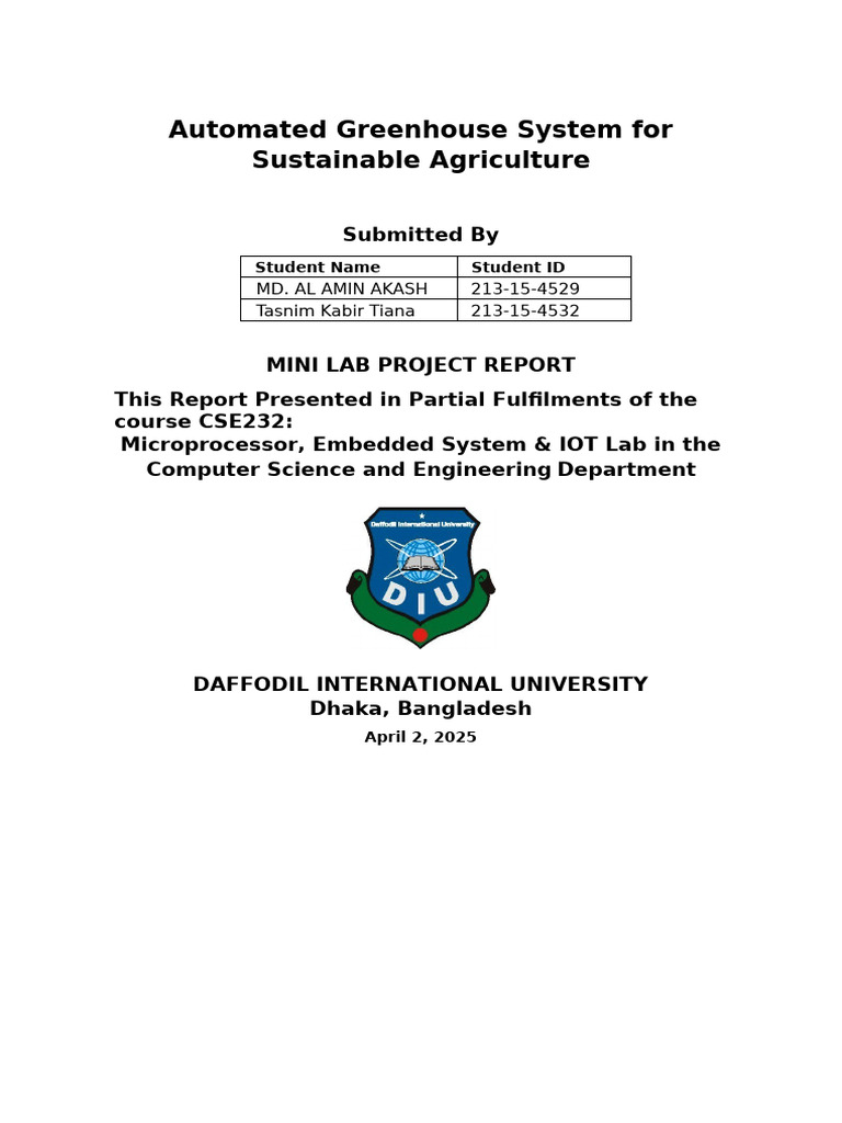 Lab Final Project Microprocessor Pdf Automation Sustainability