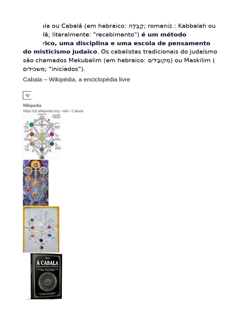 O que é a Cabala no Judaísmo? | PDF | Cabala | Misticismo