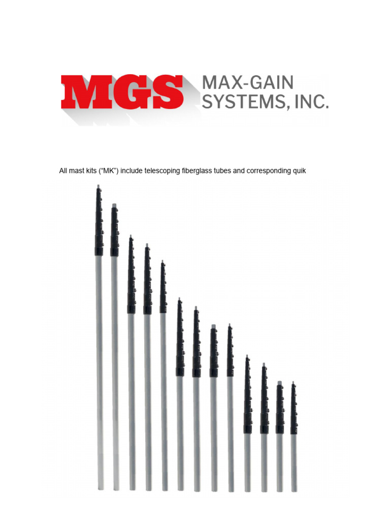 Telescoping Mast Assembly Instructions | PDF | Adhesive | Screw