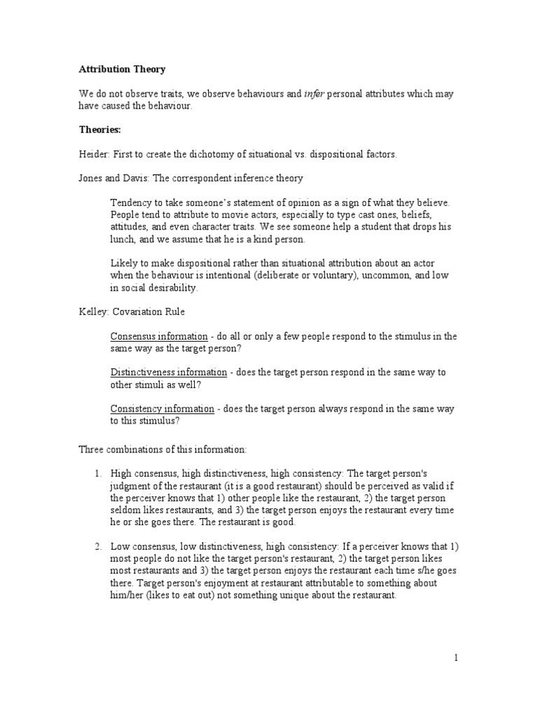 Attribution Theory | PDF | Action (Philosophy) | Educational Psychology