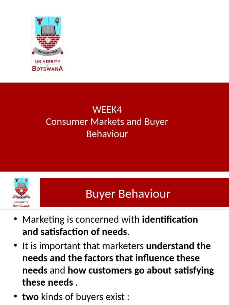WEEK4..... Consumer Behaivor | PDF | Consumer Behaviour | Behavior
