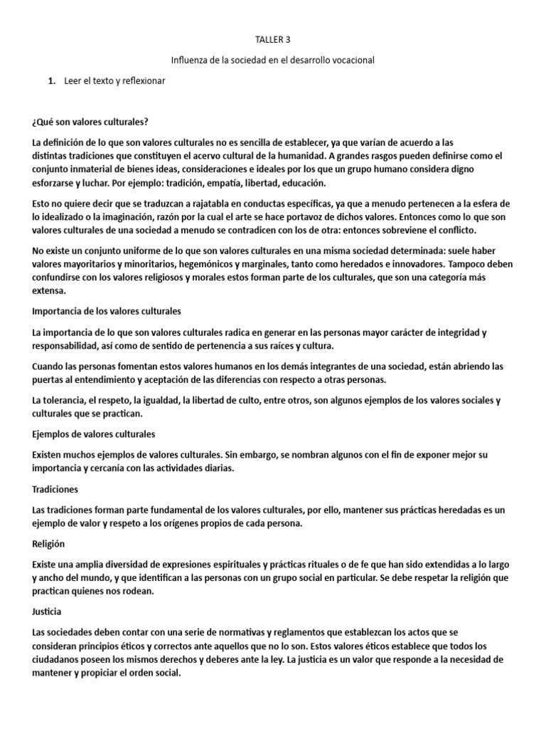 Valores culturales y su impacto social | PDF | Sociedad | Tradiciones