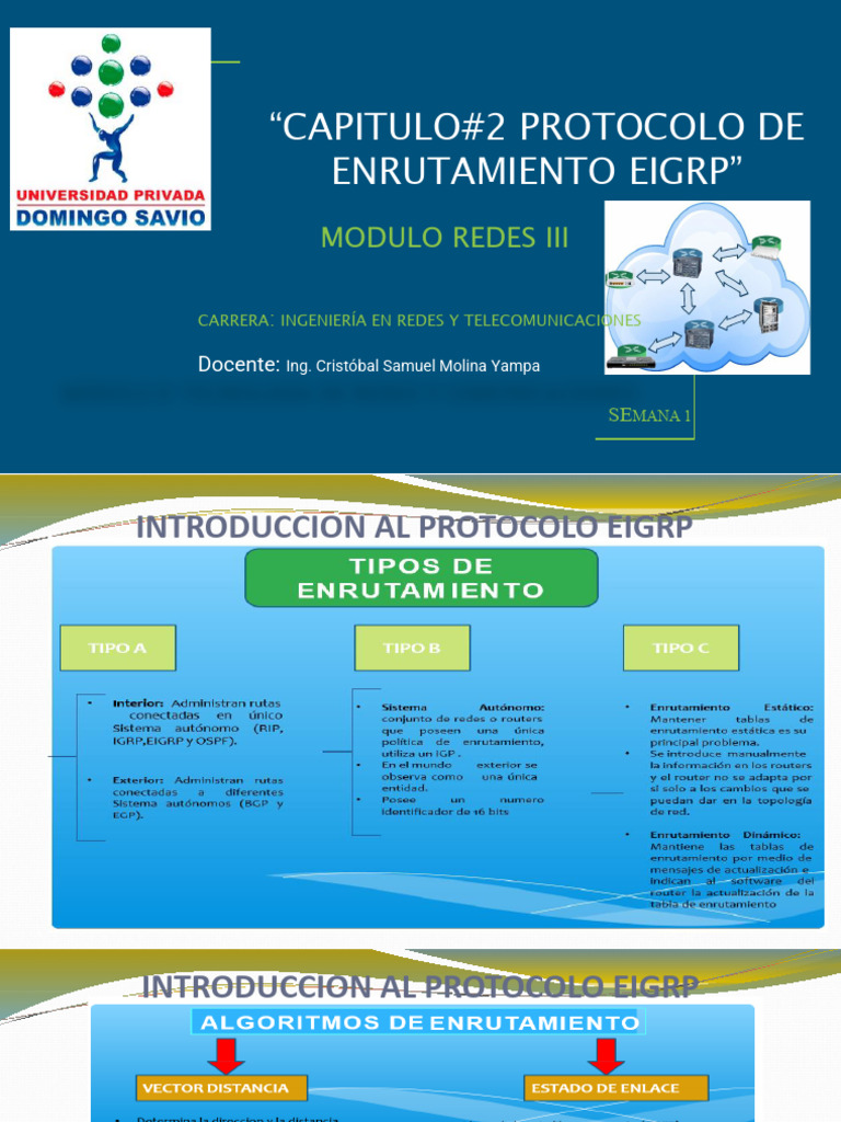 Capitulo#2 Protocolo de Enrutamiento Eigrp | PDF | Enrutador (Computación) | Protocolos de internet