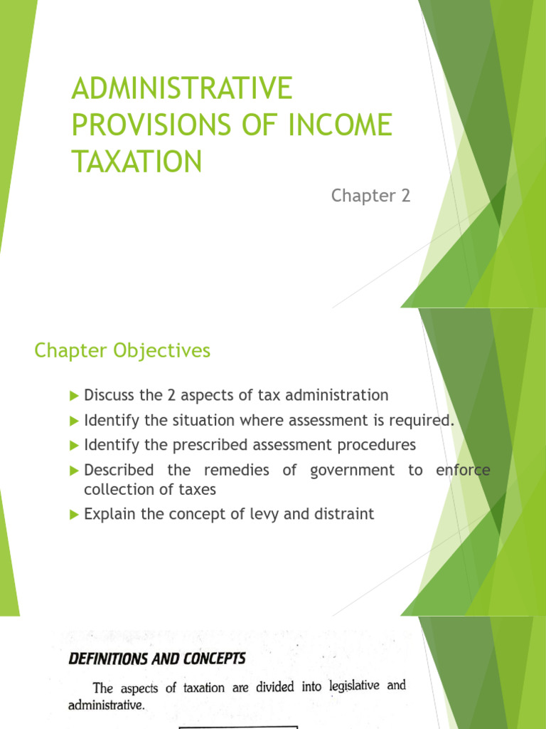 Administrative Provisions of Income Taxation Ul | PDF