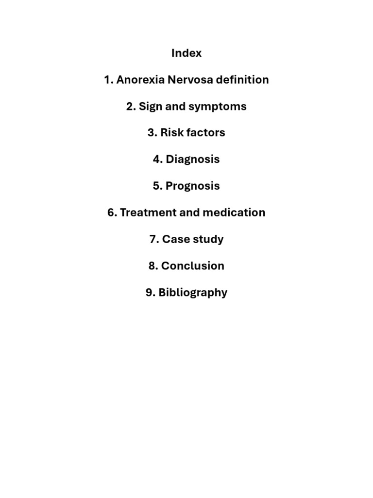 Anorexia Nervosa Project | PDF | Anorexia Nervosa | Eating Disorder