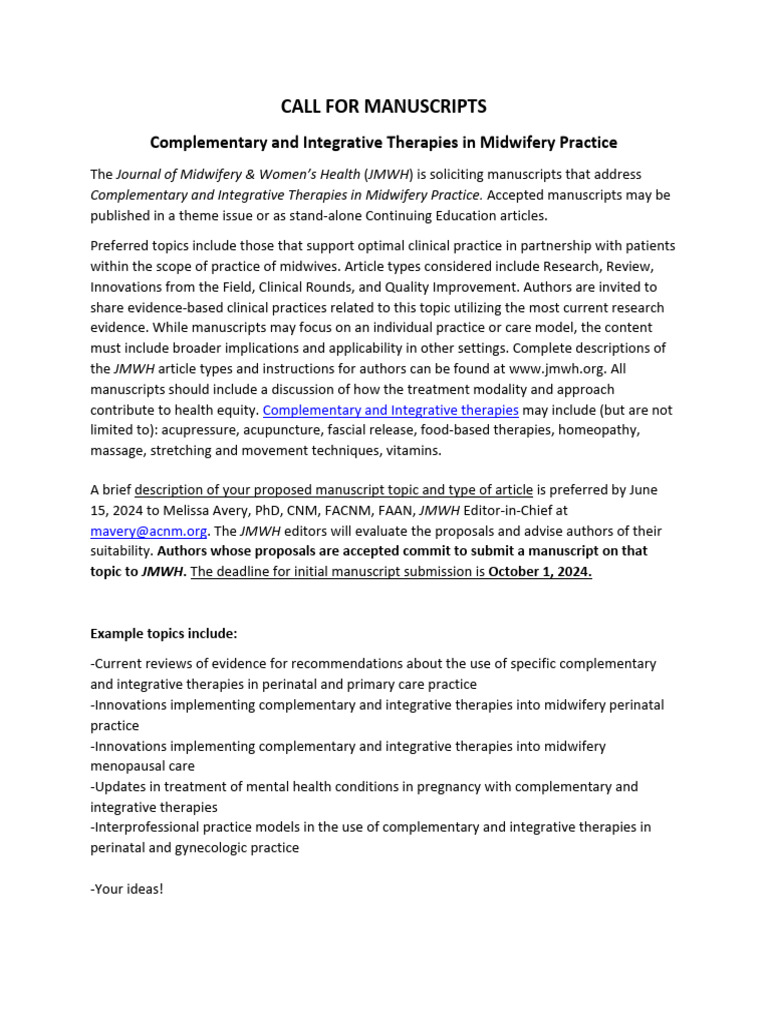 Call For Manuscripts May June 2025 | PDF