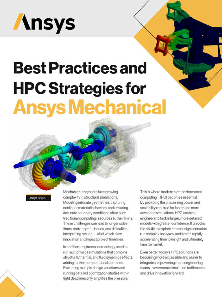 Best Practices and HPC Strategies For Ansys Mechanical | PDF | Graphics ...