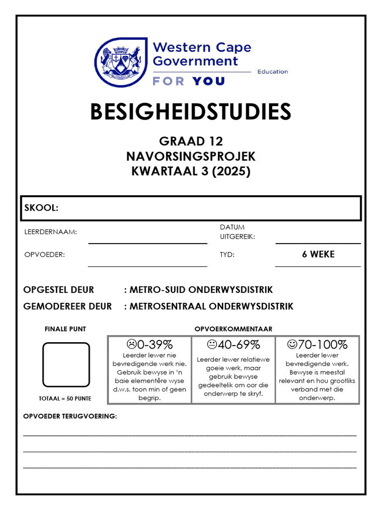 GR12 BSTD 2025 RESEARCH PROJECT AFR (002) | PDF