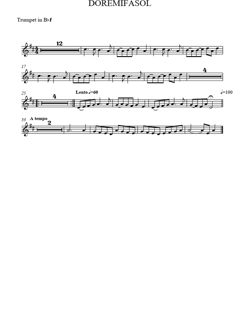 Doremifasol Trumpet in Bb1 | PDF