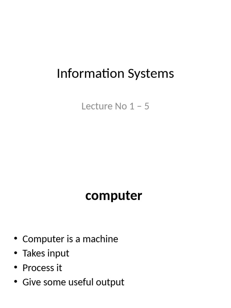 Information Systems (Lect 1-4) | PDF | Electronic Data Interchange | E Commerce