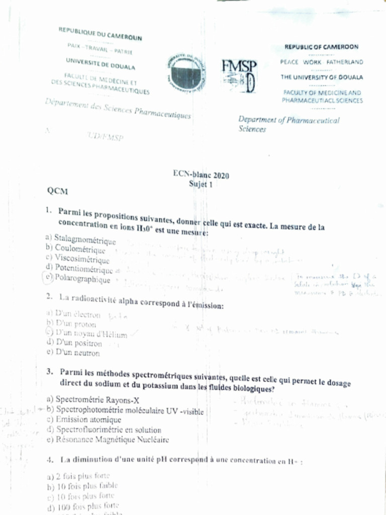 Ecn Blanc FMSP 2020 | PDF