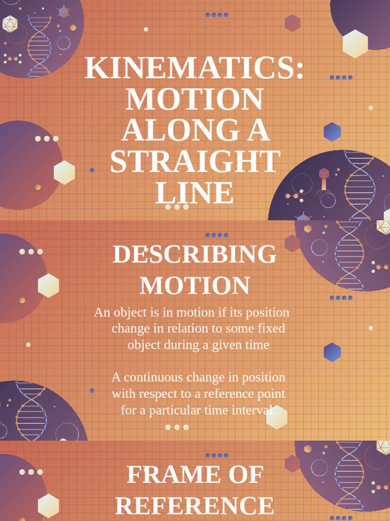 Kinematics Motion Along A Straight Line | PDF | Velocity | Speed