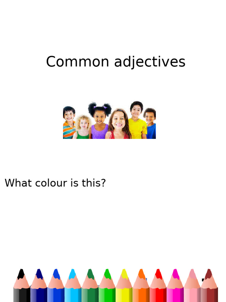 Color Challenge and Adjective Practice | PDF