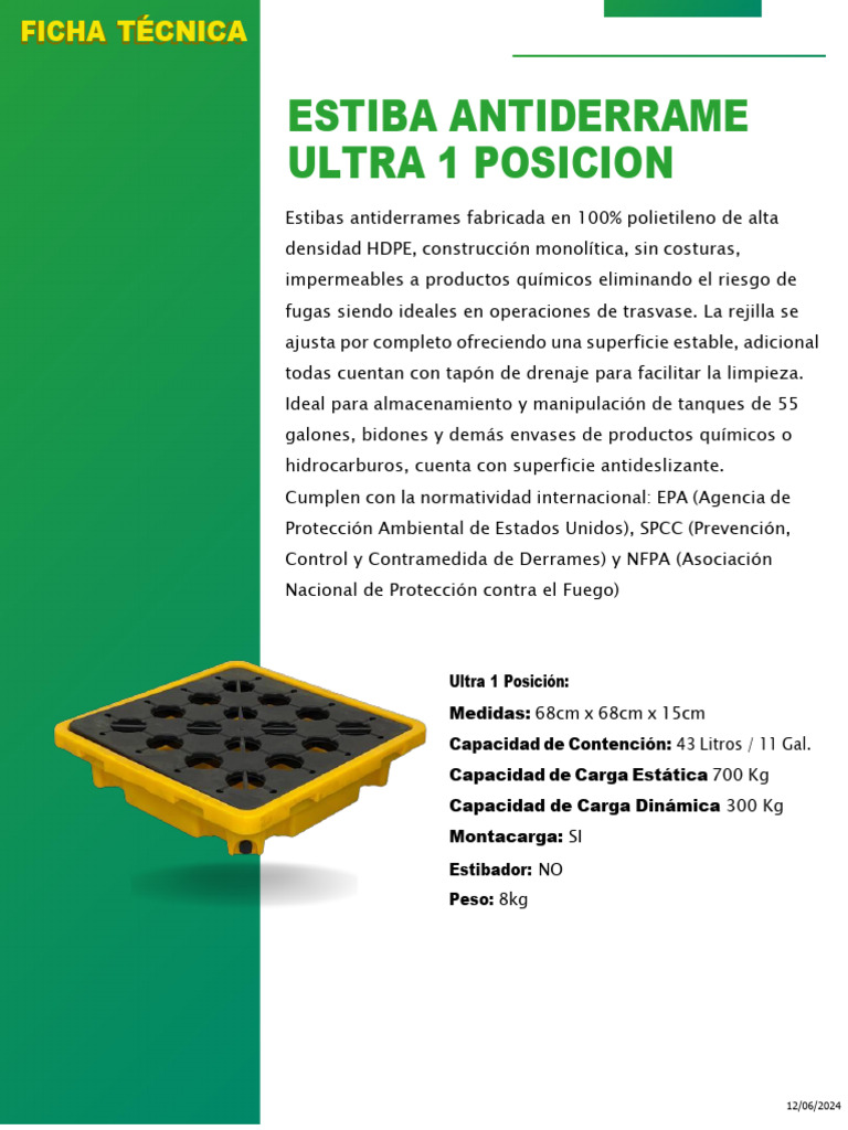 Estiba Antiderrame Ultra 1 Posición | PDF