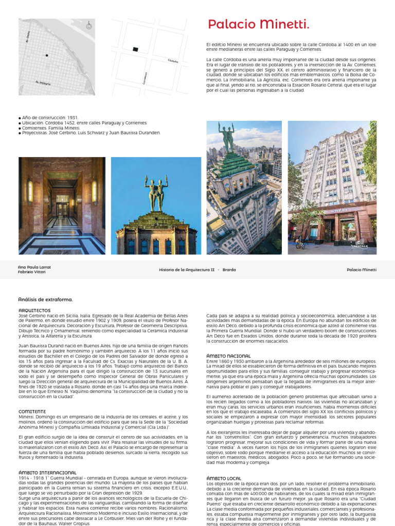 Palacio Minetti: Arquitectura Art Déco en Rosario | PDF | Arte deco ...