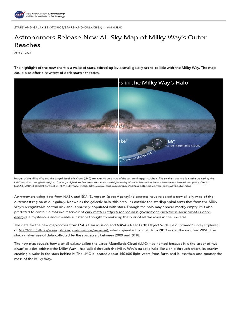 Astronomers Release New All-Sky Map of Milky Way's Outer Reaches _ NASA Jet Propulsion ...