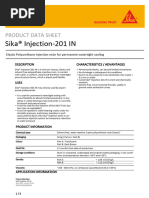Sika® Injection-201 CE Data Sheet | PDF | Viscosity | Physical Sciences