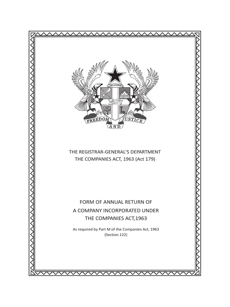 Company Annual Return Form 1963 | PDF | Landlord | Business