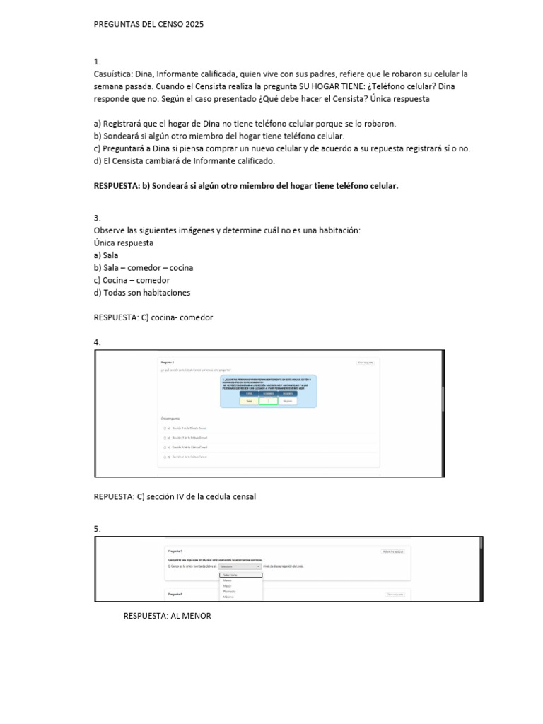 Preguntas y Respuestas-Inei | PDF