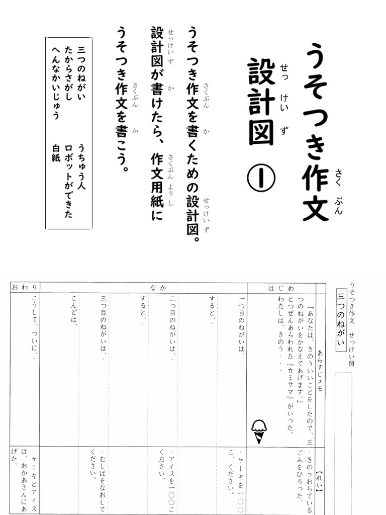 Usotsuki Sakubun Sekkeizu 1 | PDF
