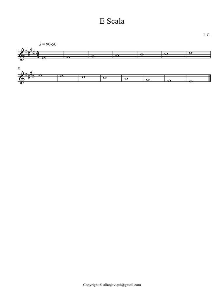 E Scala - Partitura Completa | PDF