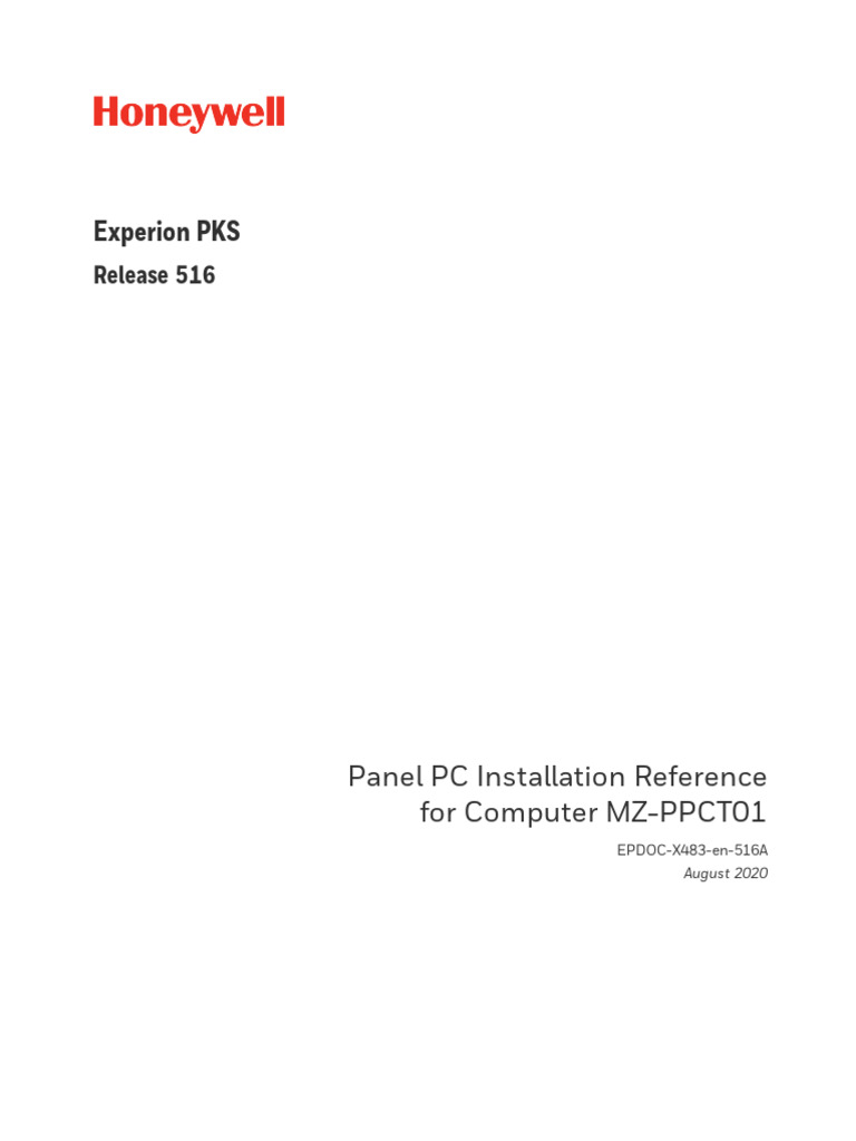 PMT Hps Panel PC Installation Reference For Computer MZ Ppct01 Epdoc ...