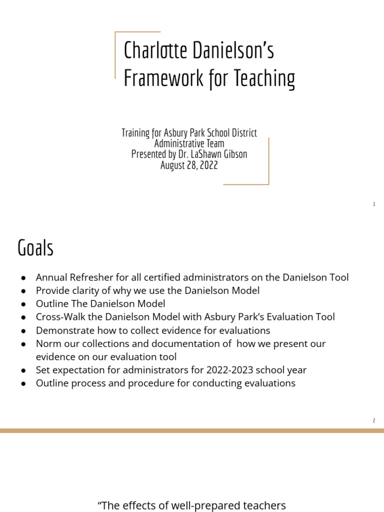 Danielson Framework | PDF | Teachers | Learning