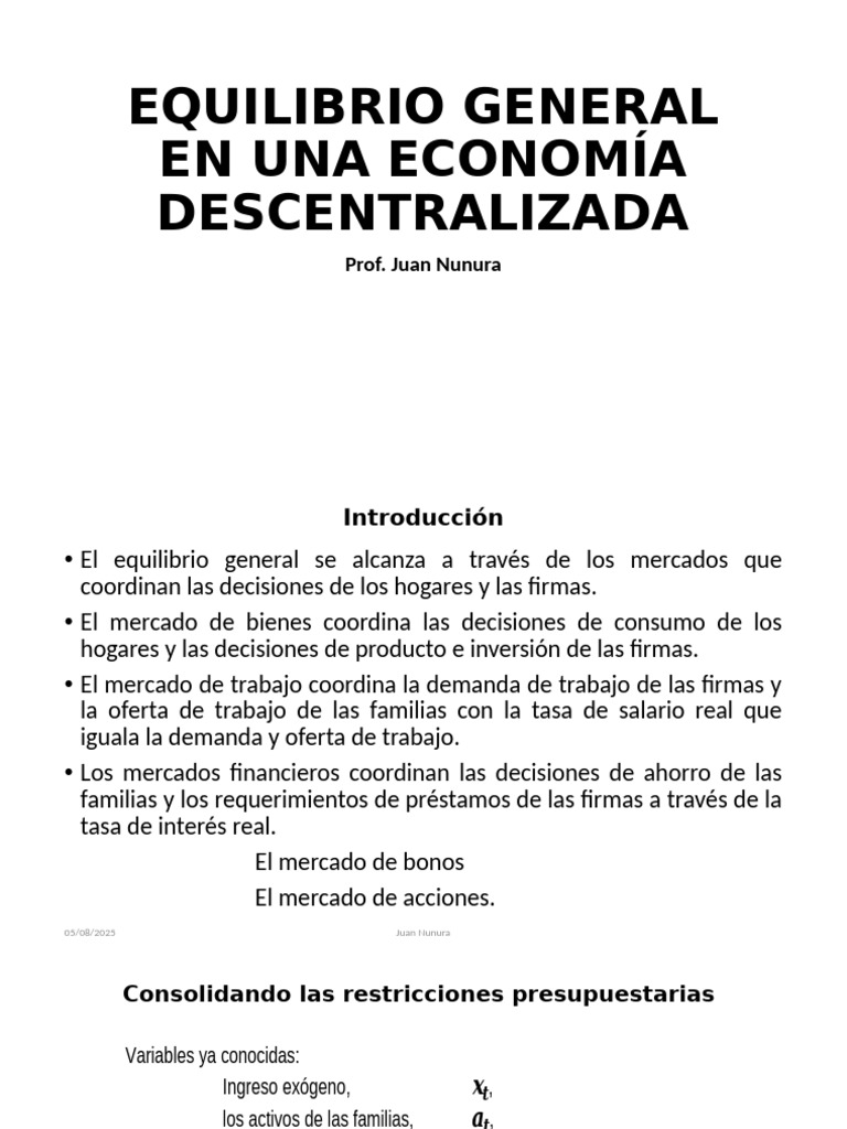 Equilibrio General ED | PDF | Equilibrio económico | Economía laboral