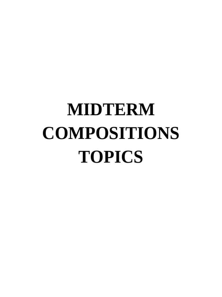 Junior Composition Topics-1 | PDF | Essays | Human Communication