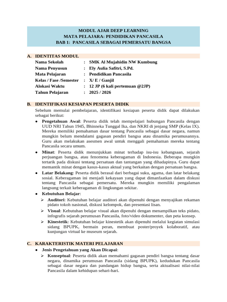 Pancasila Sebagai Pemersatu Bangsa | PDF