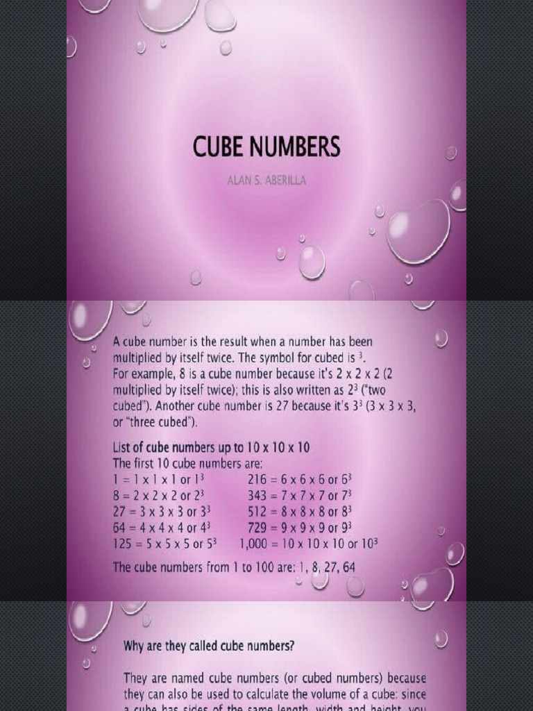 Cube Numbers | PDF
