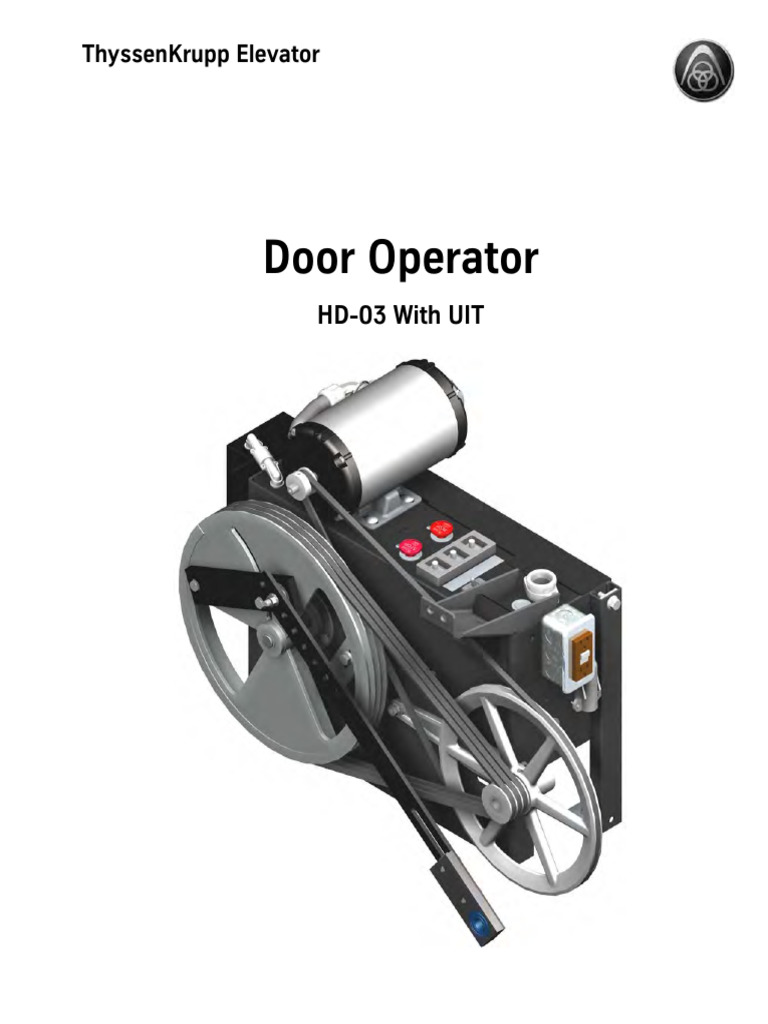 ThyssenKrupp Door Operator Manual | PDF | Menu (Computing) | Elevator