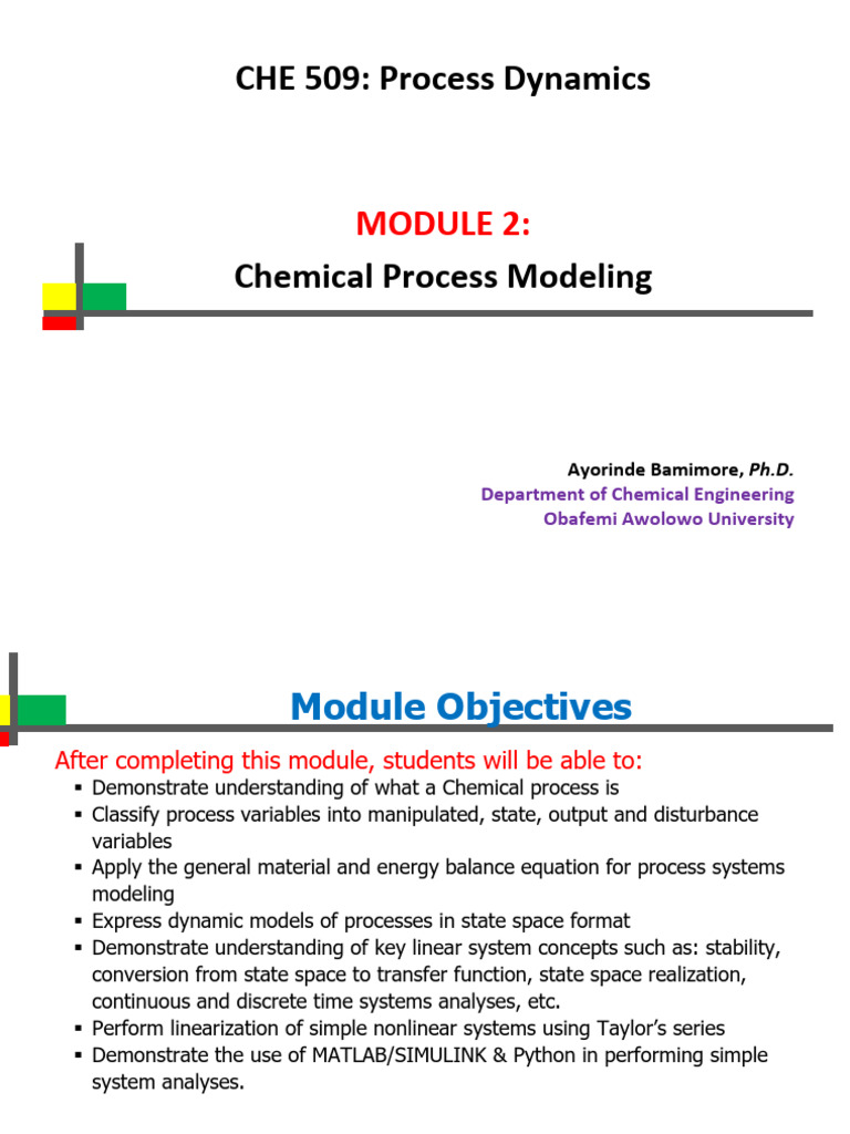 WEEK 2 - Chemical Process Systems Modeling | PDF | Nonlinear System ...