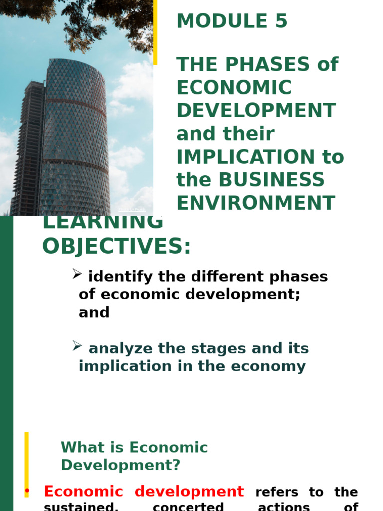 For STUDENT Lesson 5 Phases of Economic Development | PDF | Economic ...