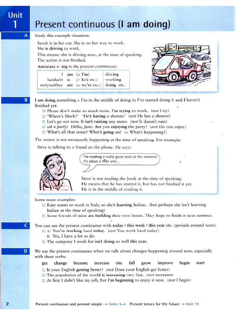 Present Continuous - I Am Doing | PDF