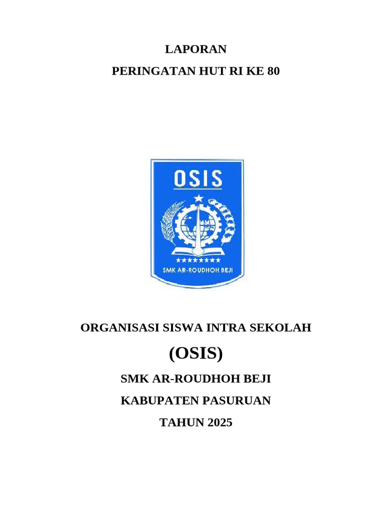 Laporan HUT RI ke-80 SMK Ar-Roudhoh | PDF