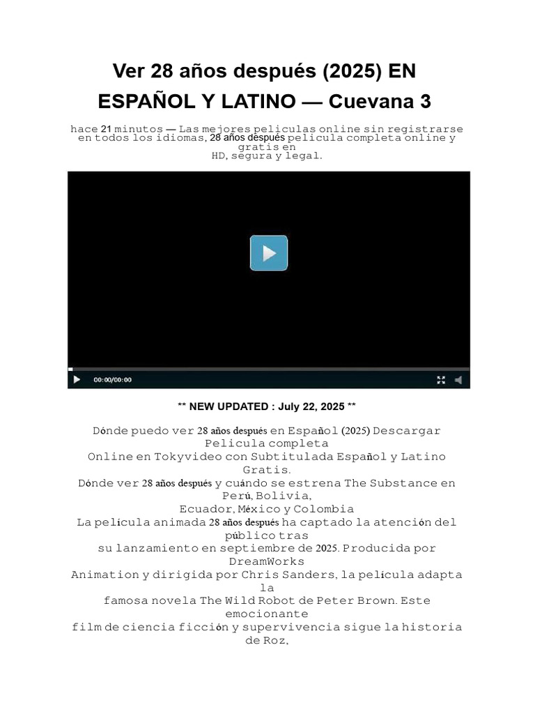 28 Years Later Es1 | PDF