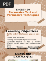 AFOREST Persuasive Techniques Guide | PDF | Mnemonic | Question