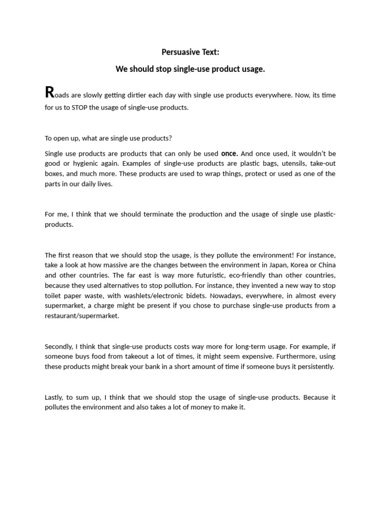 Persuasive Text (1) | PDF