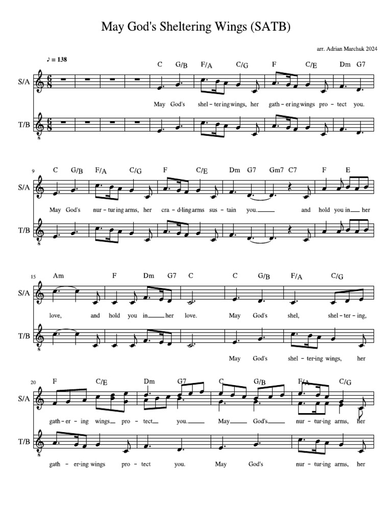May God's Sheltering Wings (SATB) | PDF