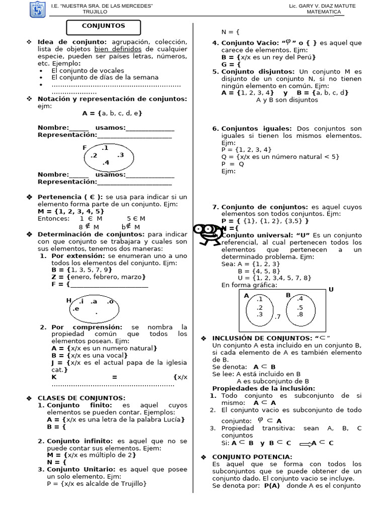 Introducción a los Conjuntos en Matemáticas | PDF | Conjunto ...