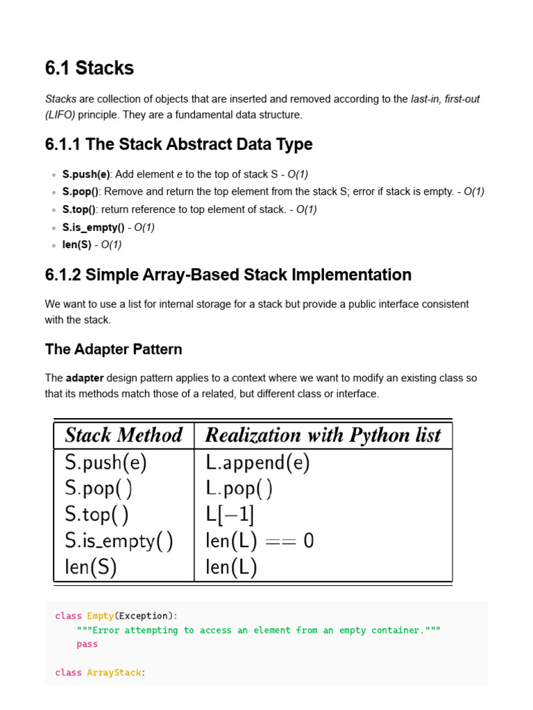6 Stacks, Queues, and Deques | PDF | Computer Data | Computer Science