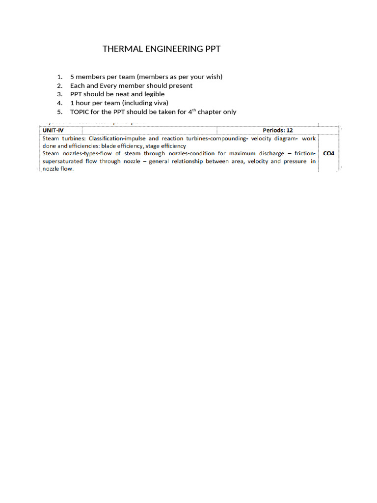 Thermal Engineering Team Presentation Guide | PDF