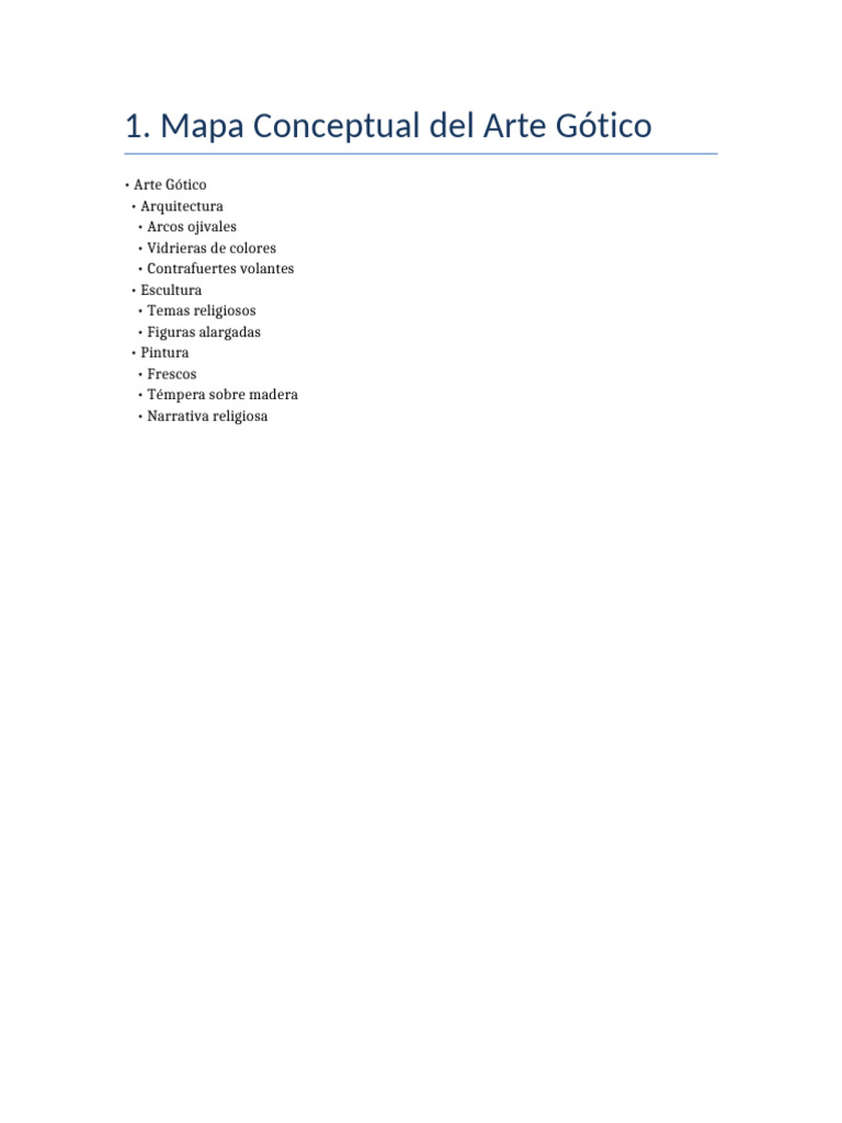 Mapa Conceptual Arte Gotico | PDF