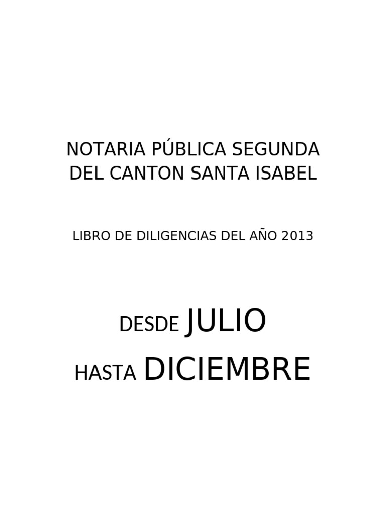 Acta Apertura y Cierre de Libro de Diligencias | PDF
