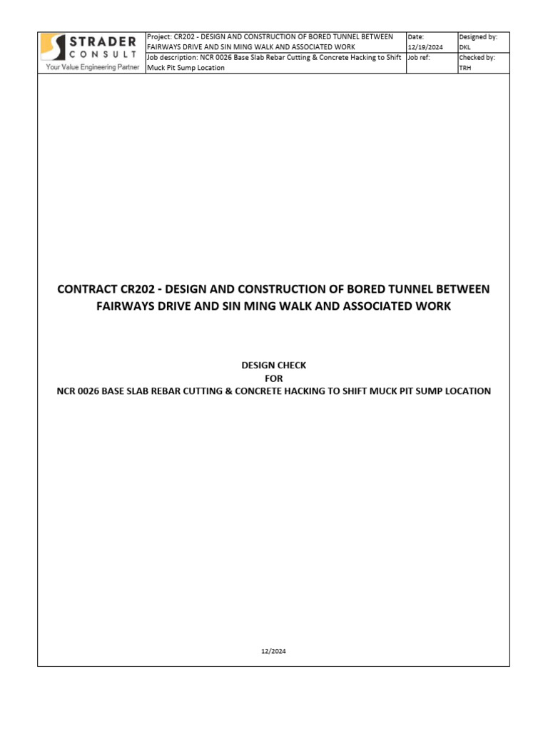 20241217_CR202_ Base Slab Rebar Cutting & Concrete Hacking_Report | PDF | Strength Of Materials ...