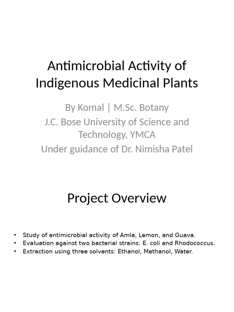 Complete Antimicrobial Activity Presentation | PDF | Biology | Organisms