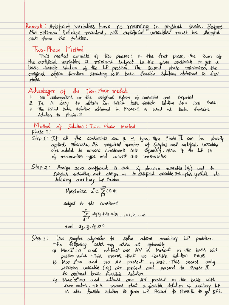 BIG-M and Two-Phase Method | PDF | Mathematical Optimization | Computational Science