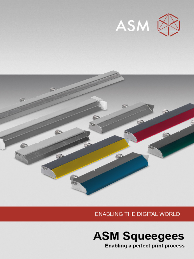 ASM DEK Squeegees for Optimal Printing | PDF | Materials | Secondary ...