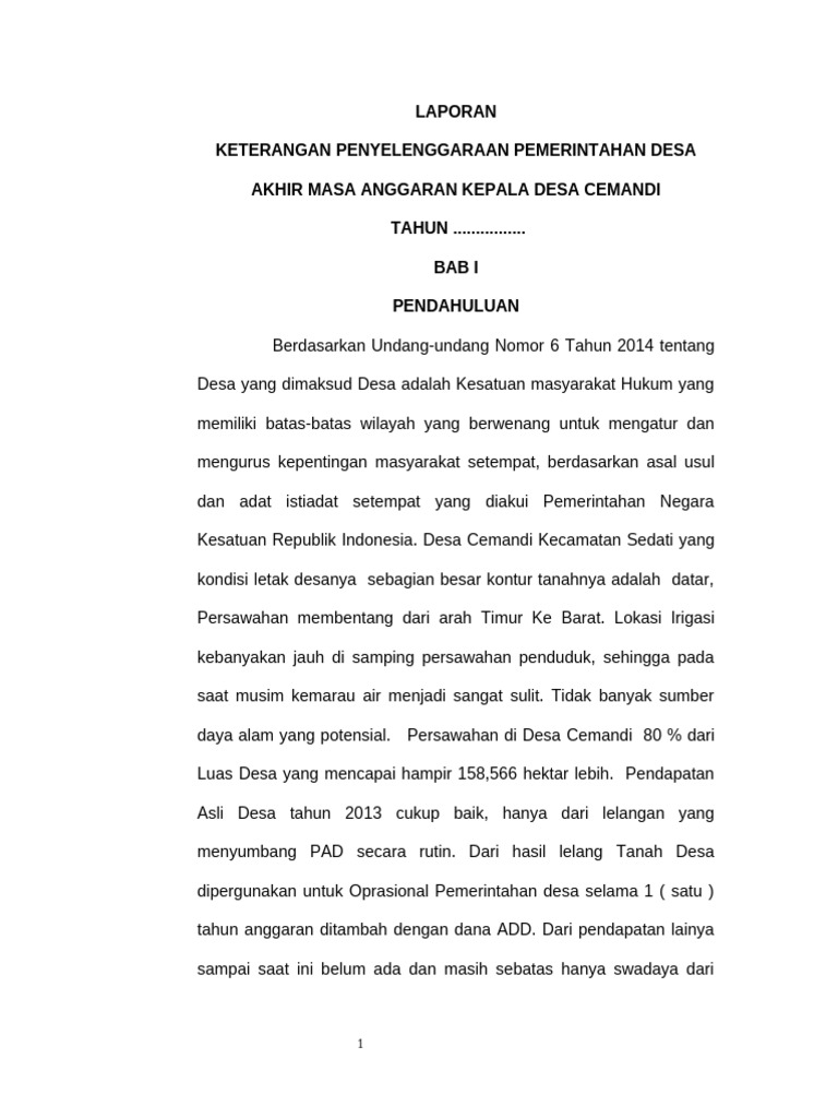 Contoh LKPD Ke BPD 2017 | PDF